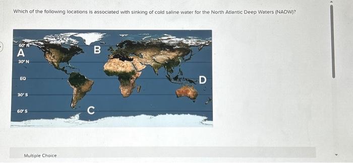 Solved Which of the following locations is associated with | Chegg.com