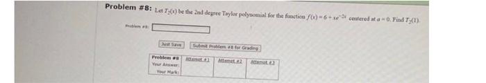 Solved Problem \# 8: Let T2(x) be the ind degree Trylar | Chegg.com