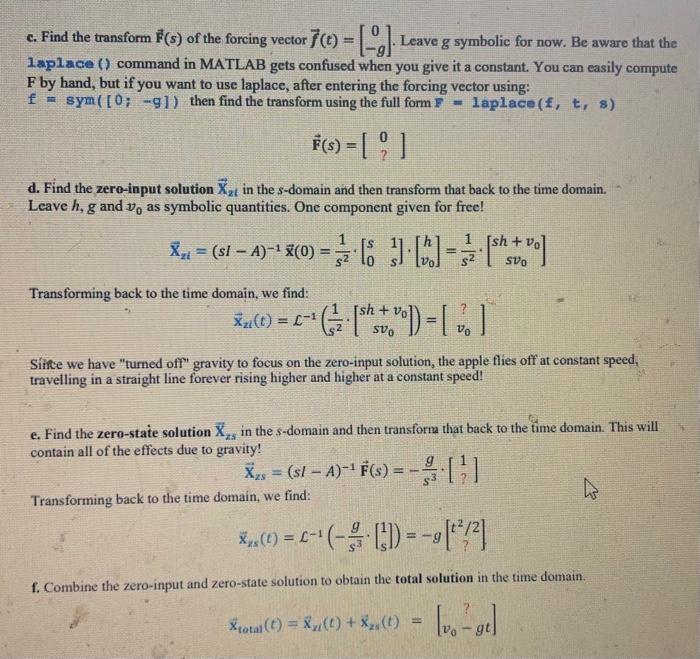 Solved Part B: Falling Apple, Nonhomogeneous Equation (Ne | Chegg.com