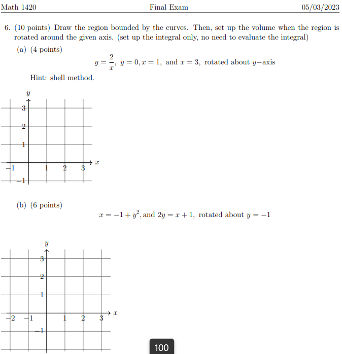 Solved (10 ﻿points) ﻿Draw the region bounded by the curves. | Chegg.com
