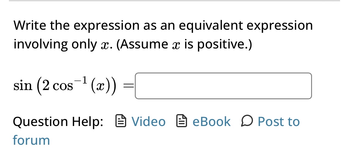 Solved Write the expression as an equivalent expression | Chegg.com