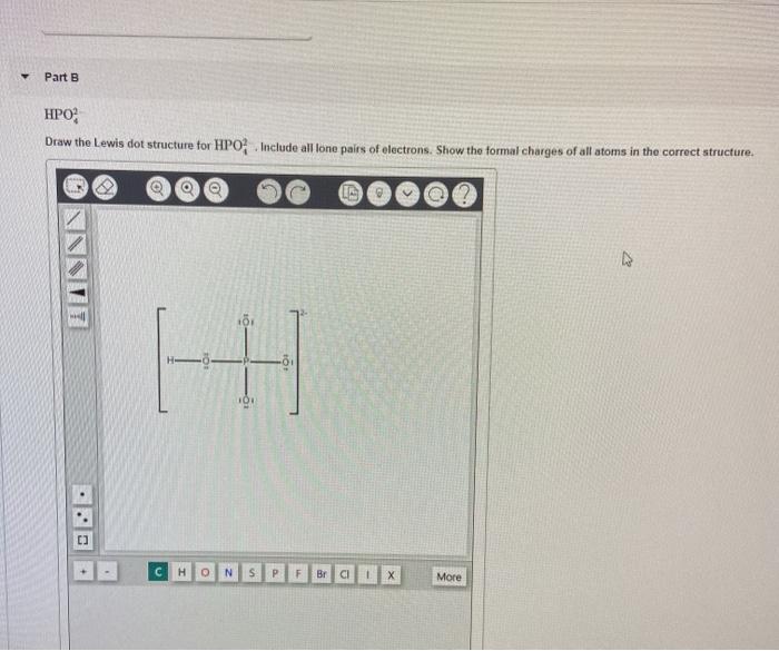 Solved Part B HPO? Draw the Lewis dot structure for HPO | Chegg.com