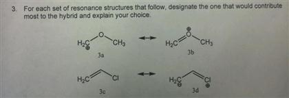 Solved For each set of resonance structures that follow, | Chegg.com