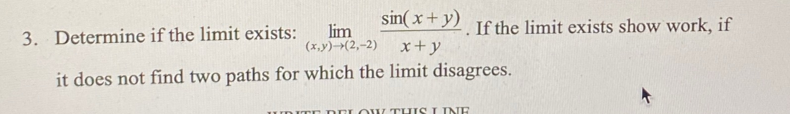 Solved Determine if the limit exists: | Chegg.com