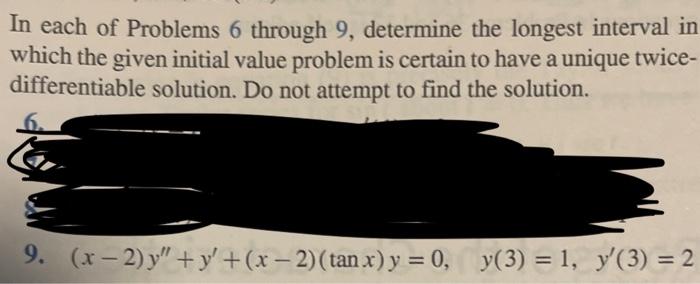 Solved In each of Problems 6 through 9 , determine the | Chegg.com