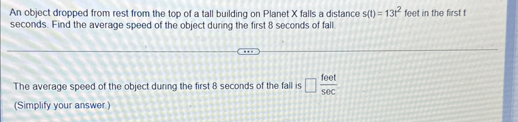 Solved An object dropped from rest from the top of a tall | Chegg.com