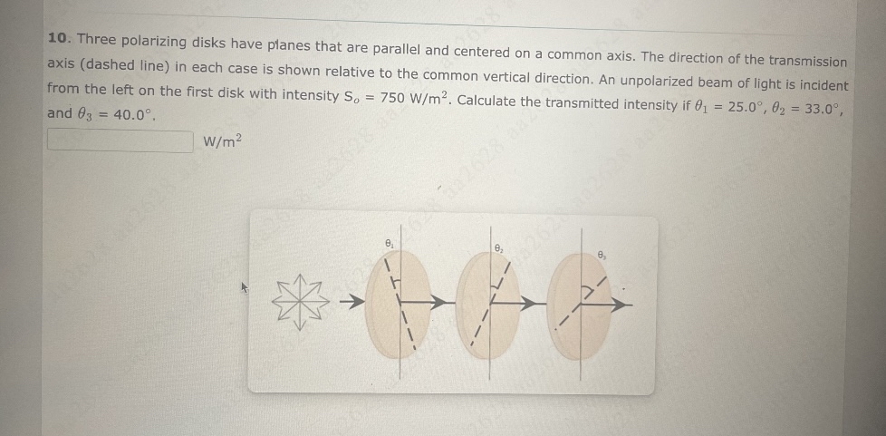 Solved Three polarizing disks have planes that are parallel | Chegg.com