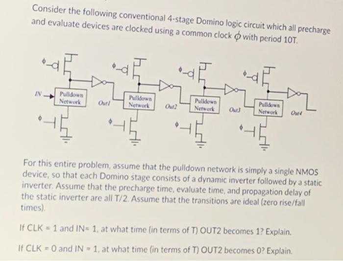 Solved Consider the following conventional 4-stage Domino | Chegg.com