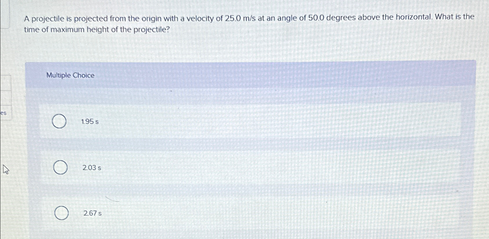 Solved A Projectile Is Projected From The Origin With A