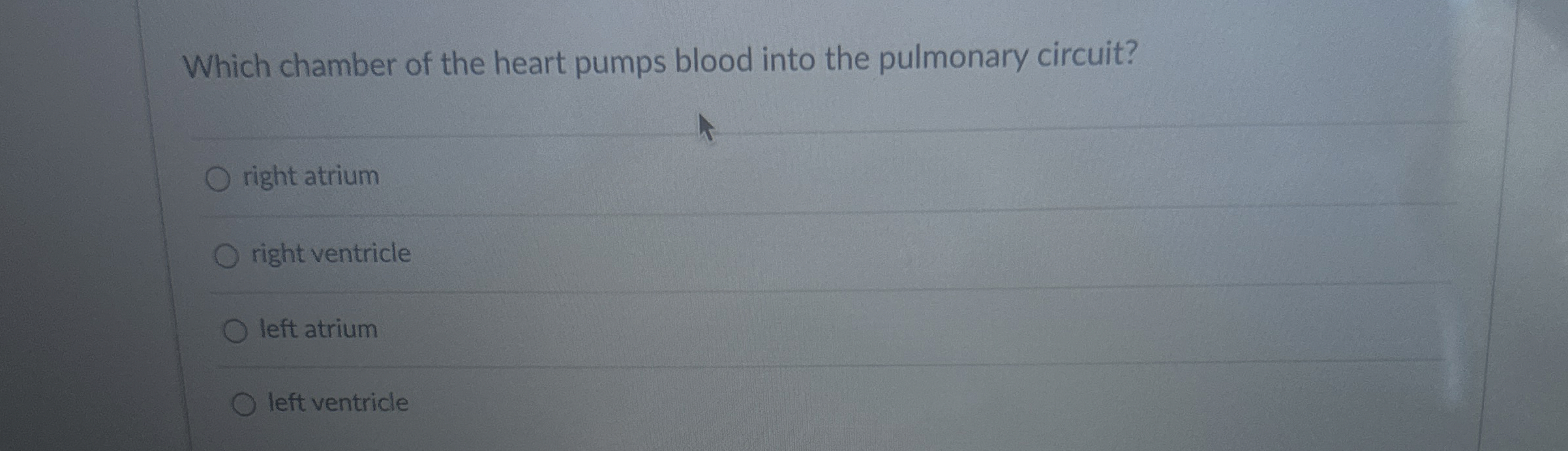 Solved Which chamber of the heart pumps blood into the | Chegg.com