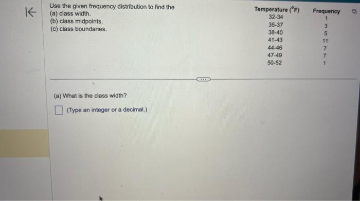 Solved Use the given frequency distribution to find the (a) | Chegg.com