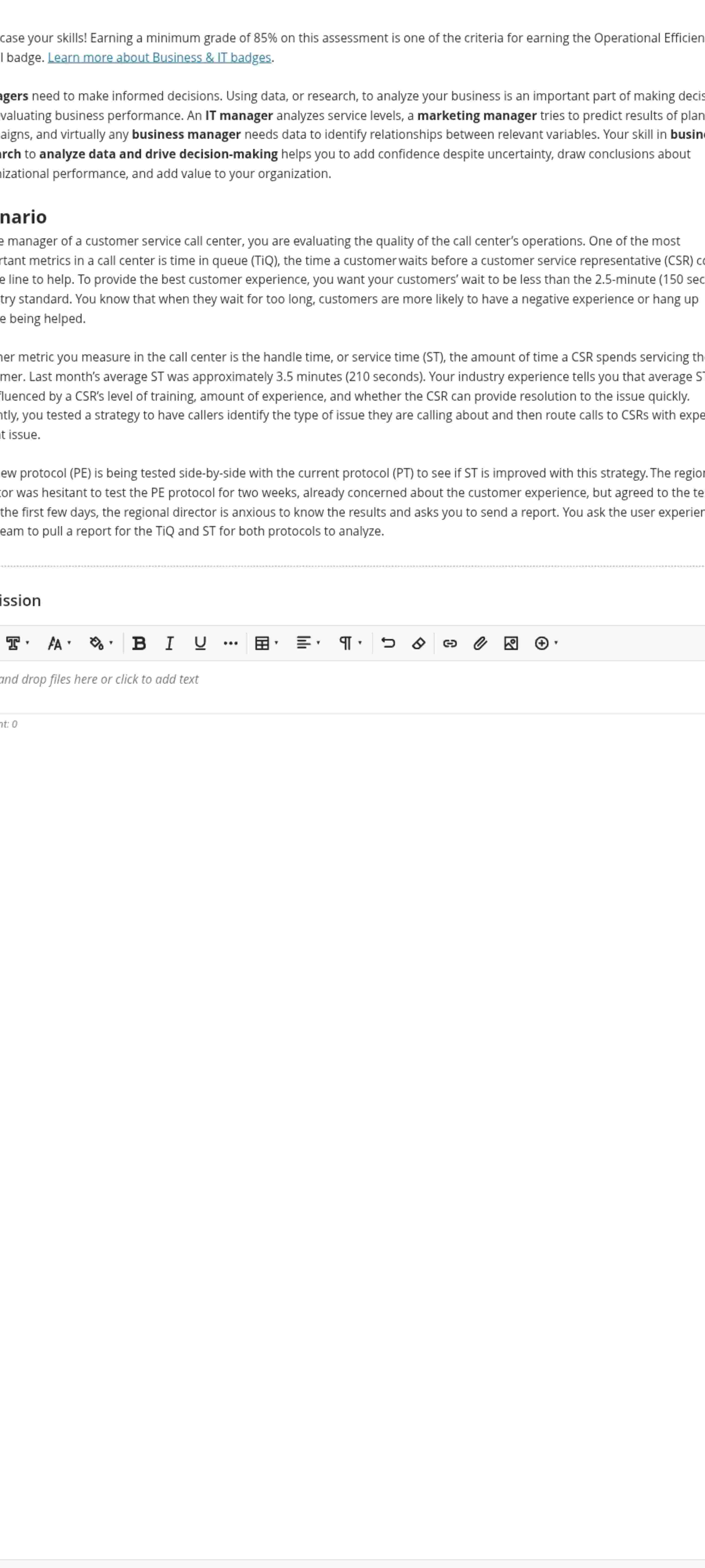 Solved Showcase your skills! Earning a minimum grade of 85% | Chegg.com