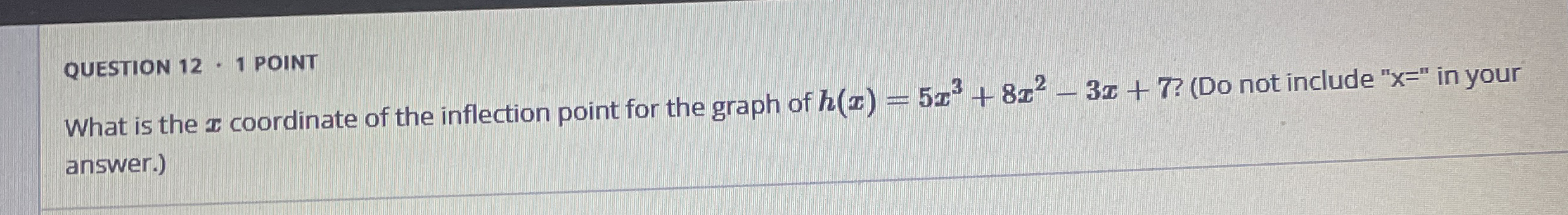 Solved QUESTION 12 - 1 ﻿POINTWhat is the x ﻿coordinate of | Chegg.com