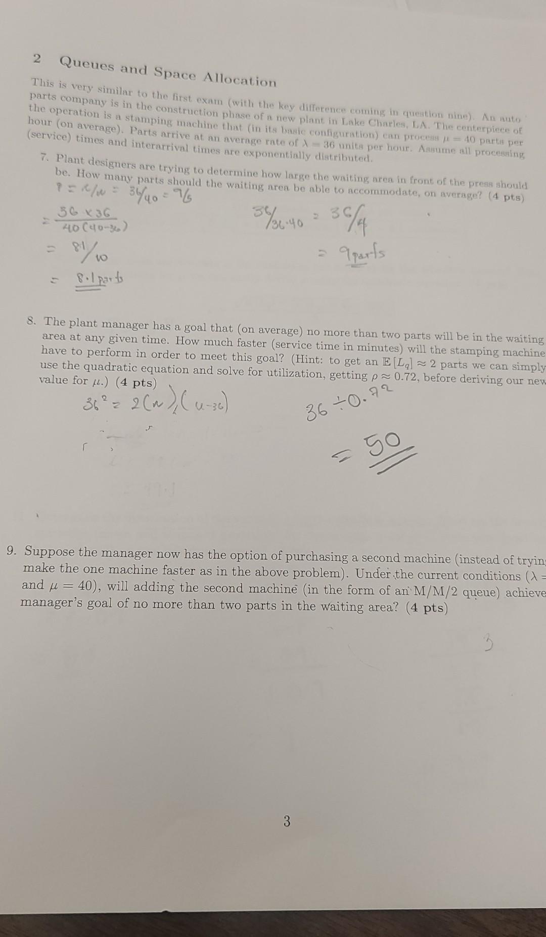 2 Queues and Space Allocation This is very similar to | Chegg.com