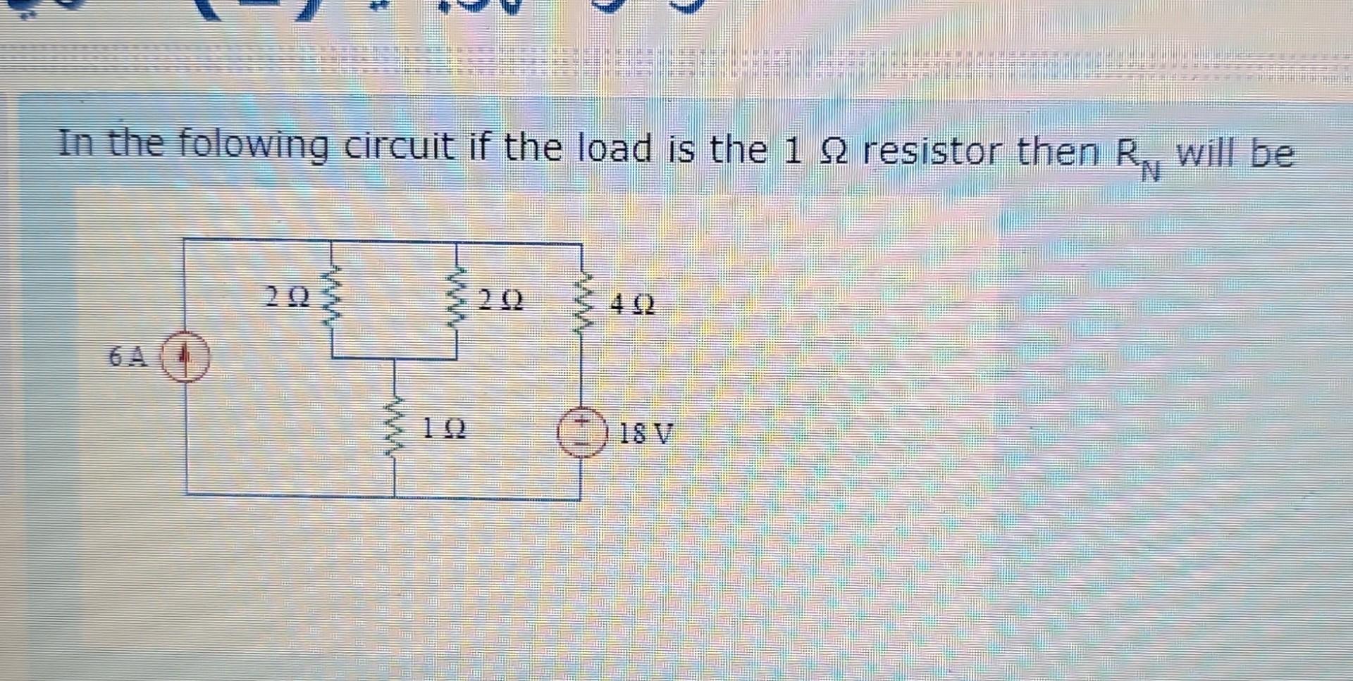 Solved In the folowing circuit if the load is the 1Ω | Chegg.com