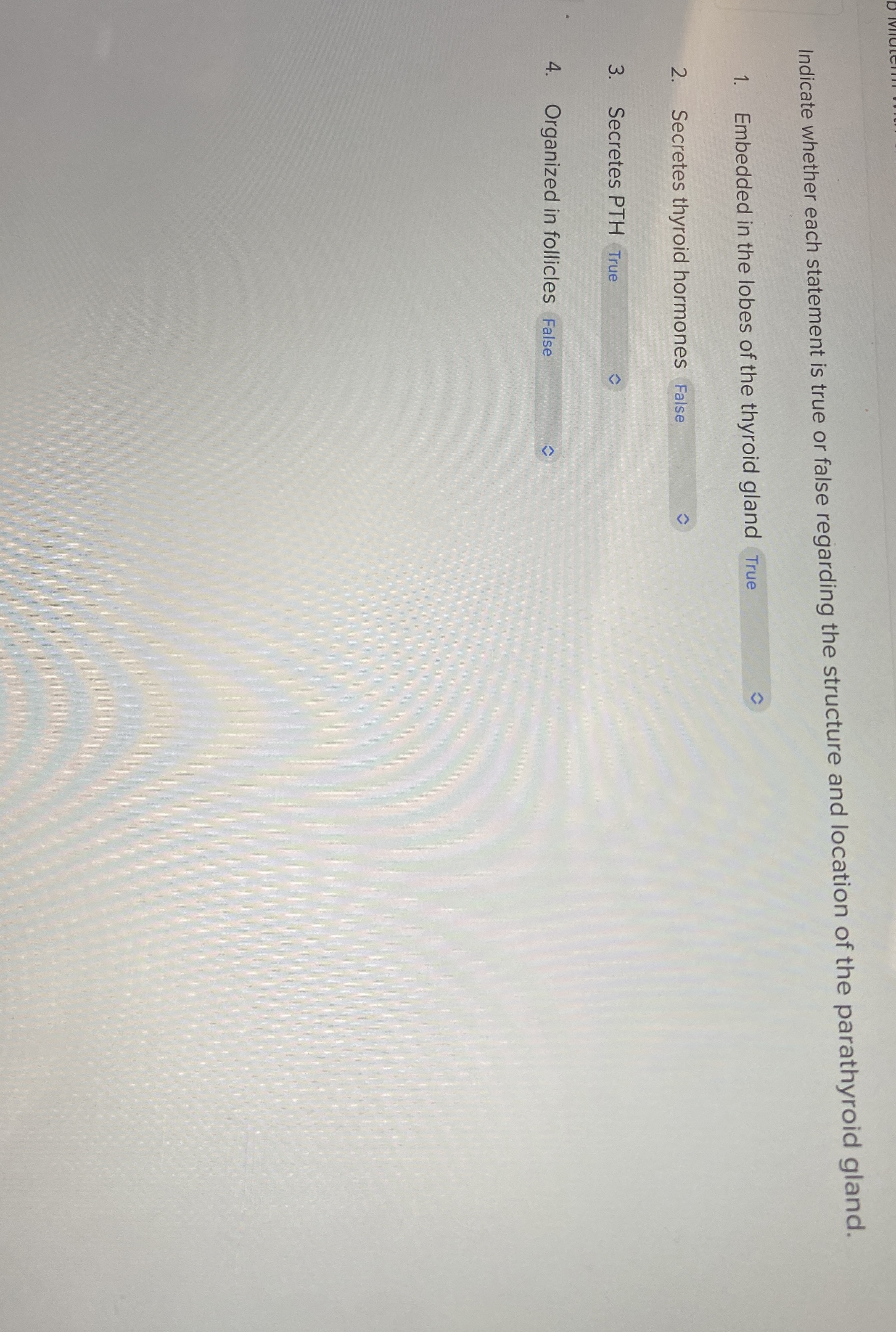 Solved Indicate whether each statement is true or false | Chegg.com