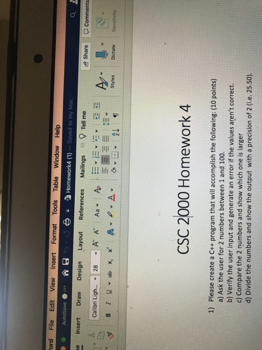 Solved Ord File Edit View Insert Format Autosave Orr Tools 