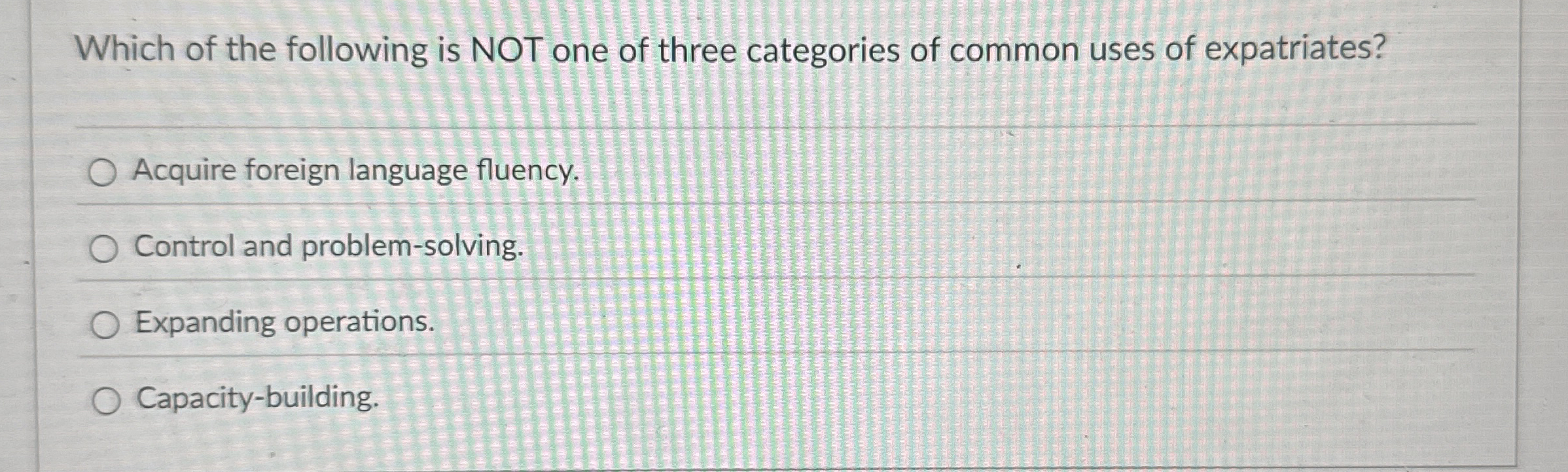 Solved Which of the following is NOT one of three categories | Chegg.com