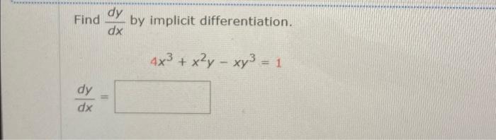 Solved Find y" by implicit differentiation. 5x3 – 4y3 = 4 4 | Chegg.com
