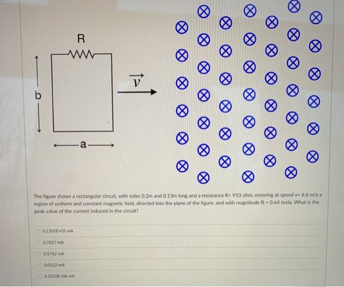 Solved R ♡ b a The figure shows a rectangular circuit, with | Chegg.com