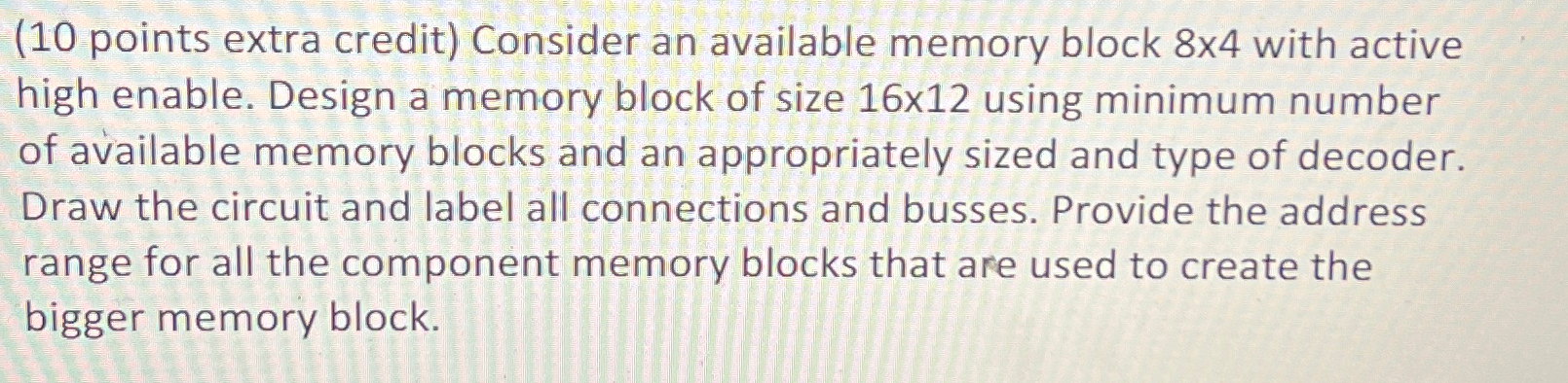 Solved (10 ﻿points extra credit) ﻿Consider an available | Chegg.com