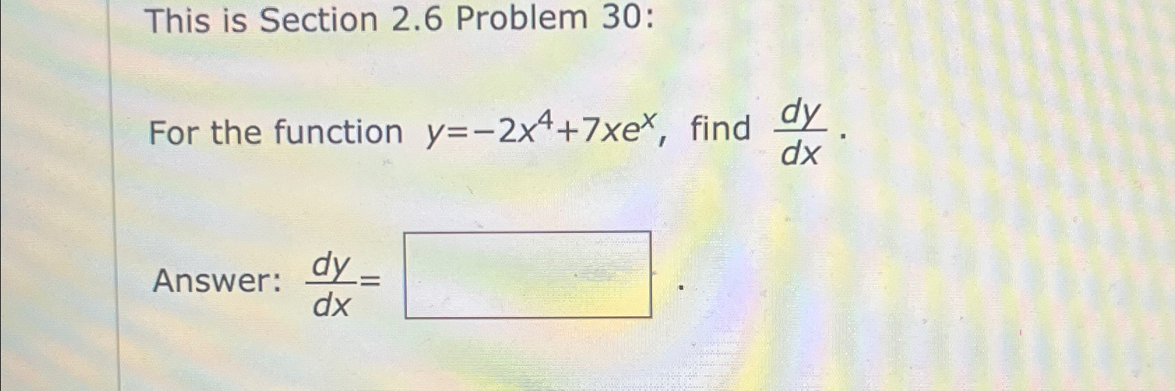 Solved This is Section 2.6 ﻿Problem 30:For the function | Chegg.com