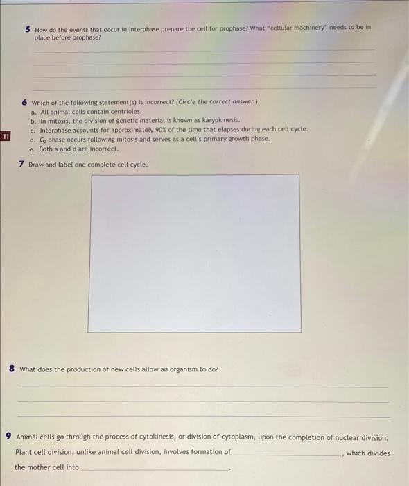 Solved 1 Explain what happens during each phase of | Chegg.com