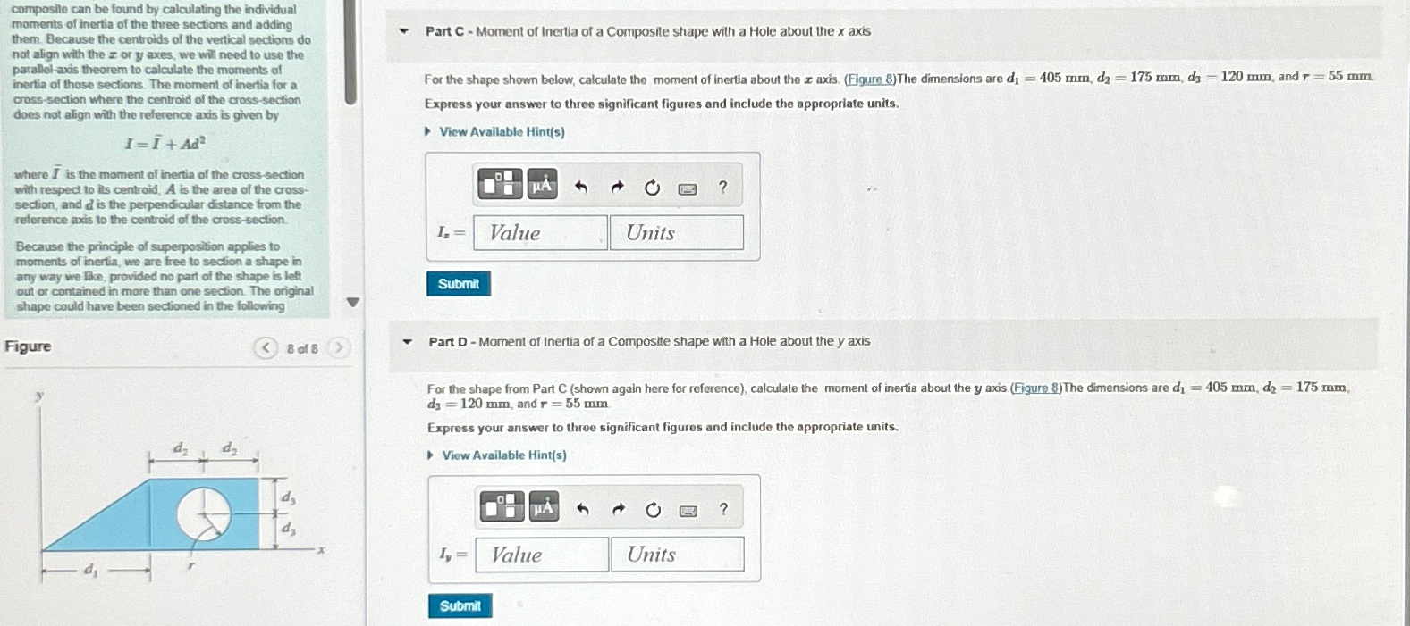 Solved composite can be found by calculating the individual | Chegg.com