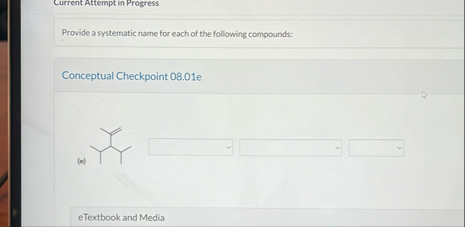 Solved Current Attempt in ProgressProvide a systematic name | Chegg.com
