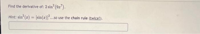 Solved f(x)=sin(x5)f(x)=sin3xLet f(x)=−4sec(4x) f′(x)=Find | Chegg.com