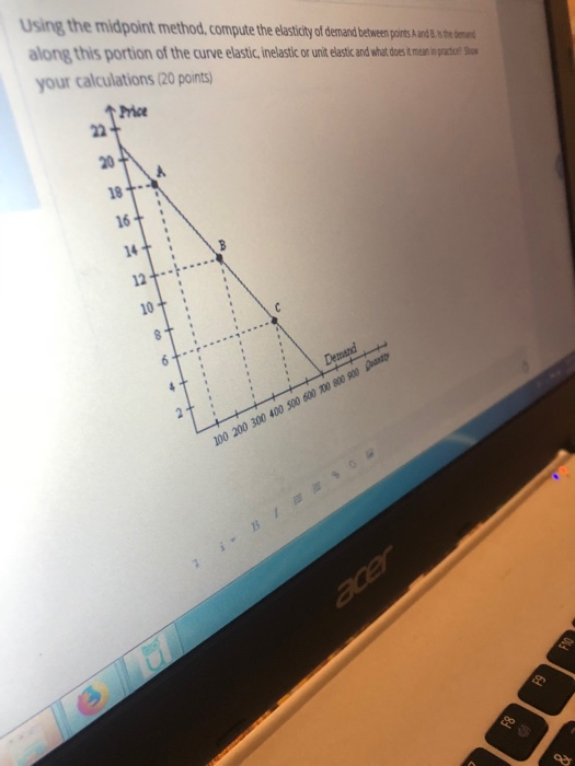 Solved Using the midpoint method, compute the elasticity of | Chegg.com