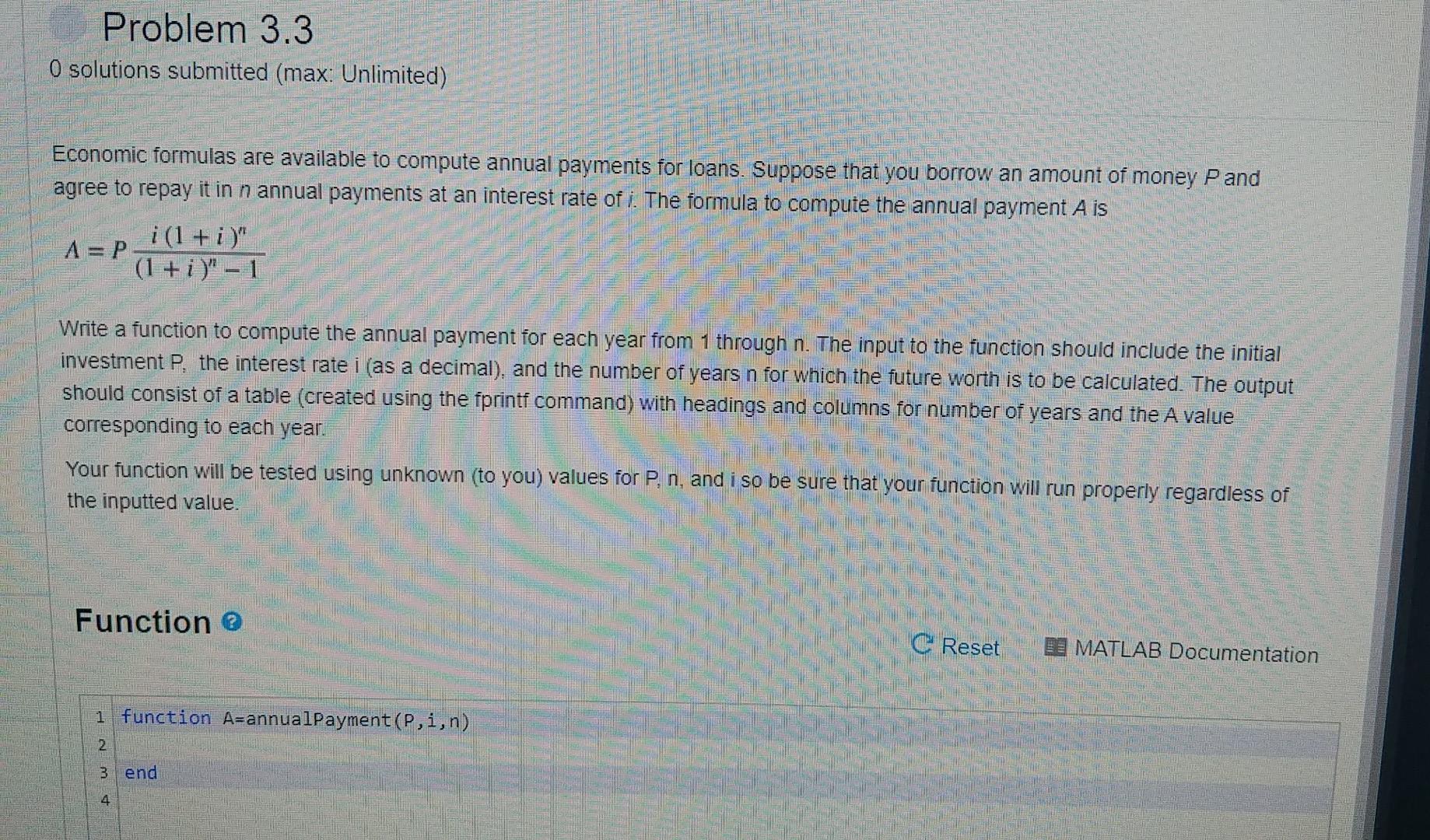 Solved Problem 3.3 O solutions submitted (max: Unlimited) | Chegg.com