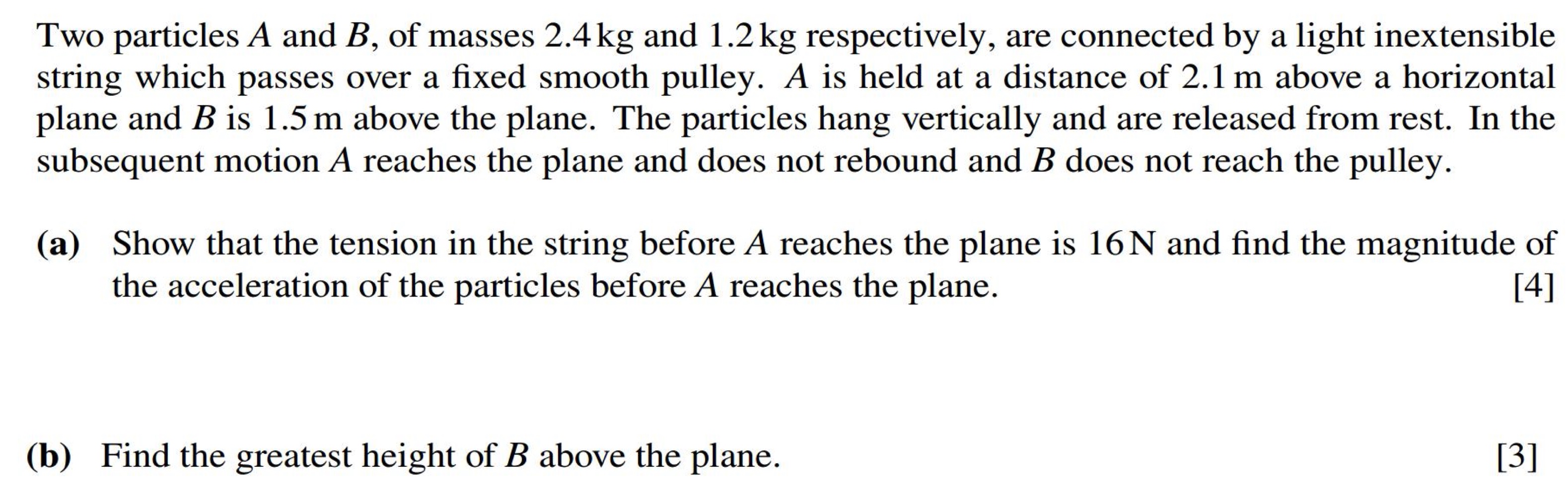 Solved Two particles A and B, ﻿of masses 2.4kg ﻿and 1.2kg | Chegg.com