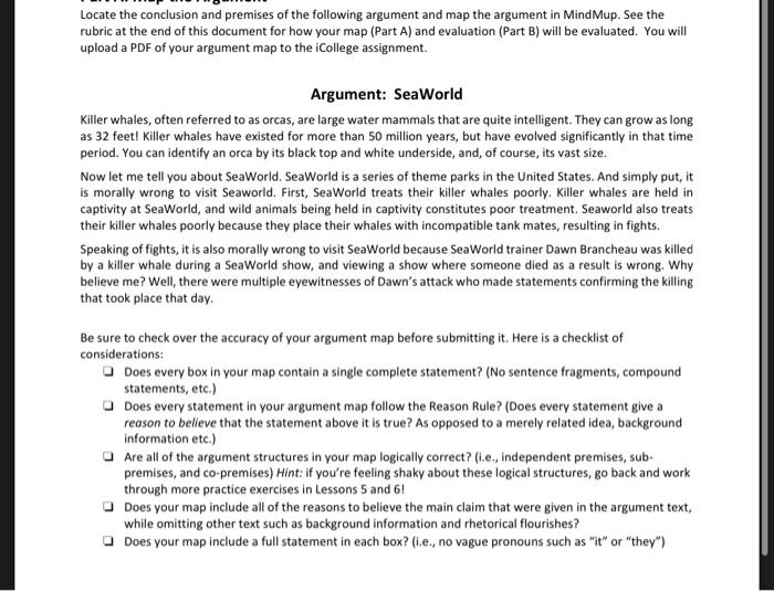 Locate the conclusion and premises of the following | Chegg.com