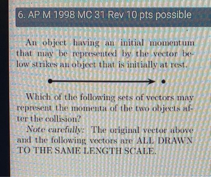 Solved An Object Having An Initial Momentum That May Be