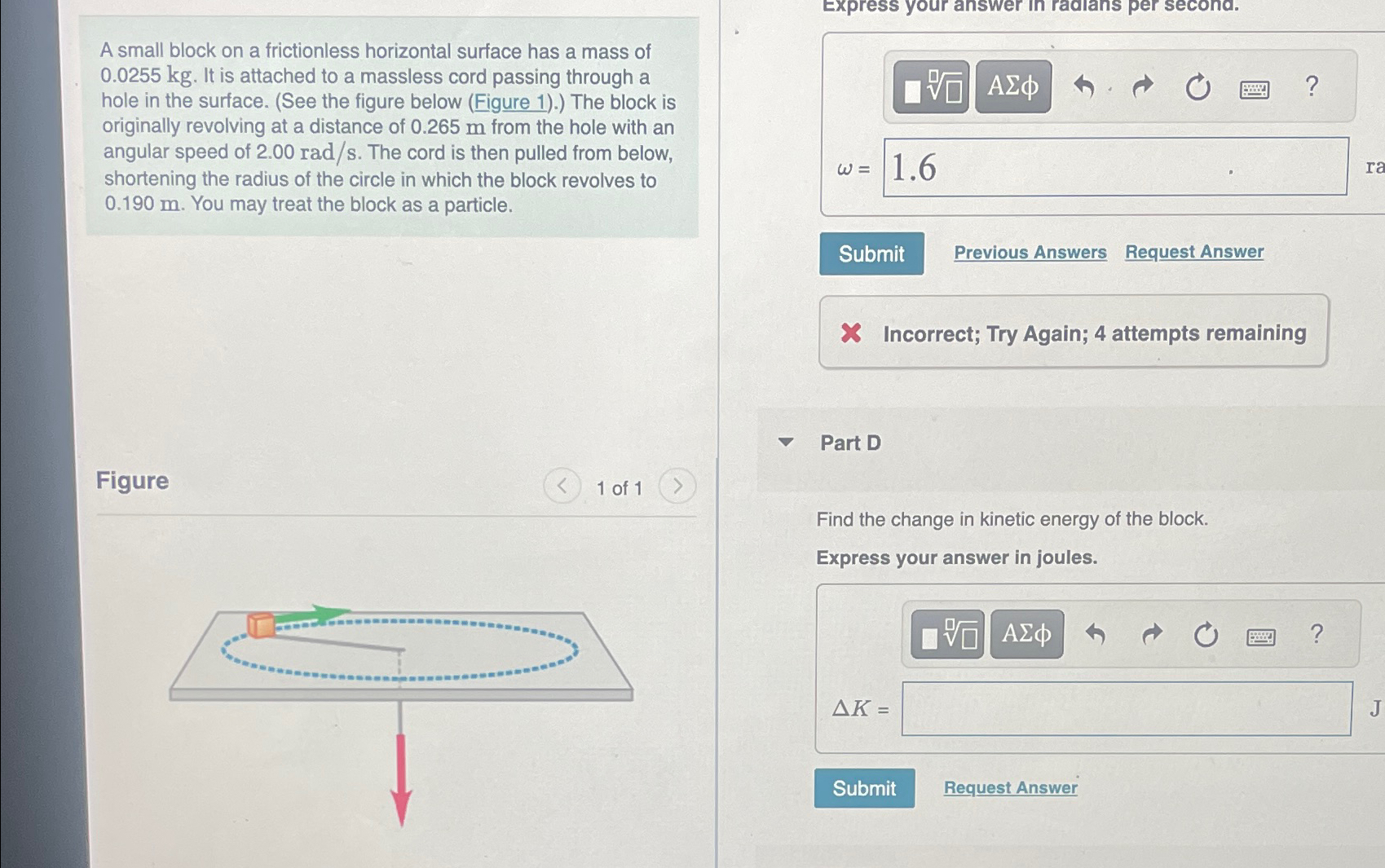 Solved A small block on a frictionless horizontal surface | Chegg.com