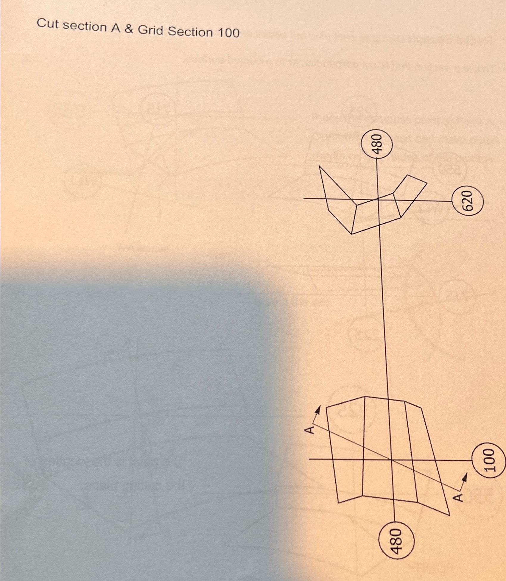 Solved Cut section A & Grid Section 100 | Chegg.com