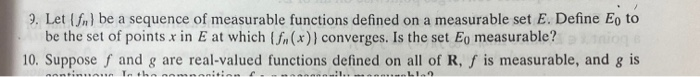 Solved 3 Let Fr Be A Sequence Of Measurable Functions