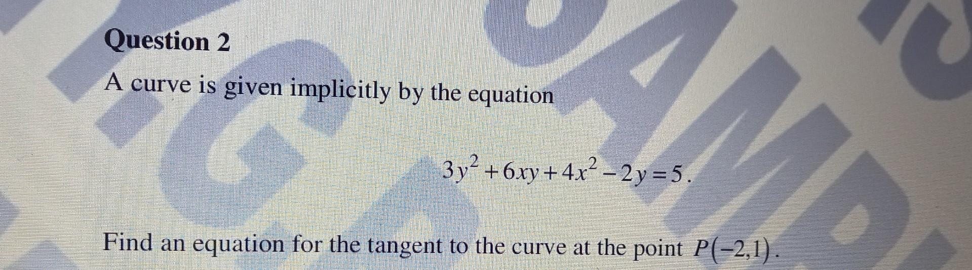 Solved A curve is given implicitly by the equation | Chegg.com