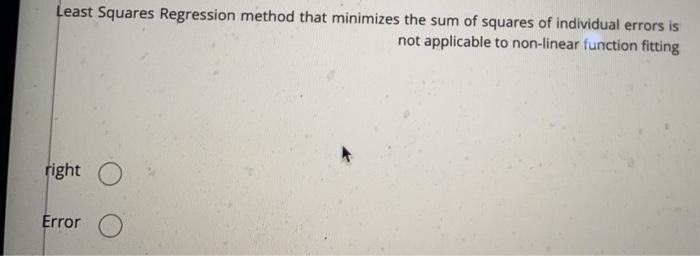 Solved Least Squares Regression method that minimizes the | Chegg.com