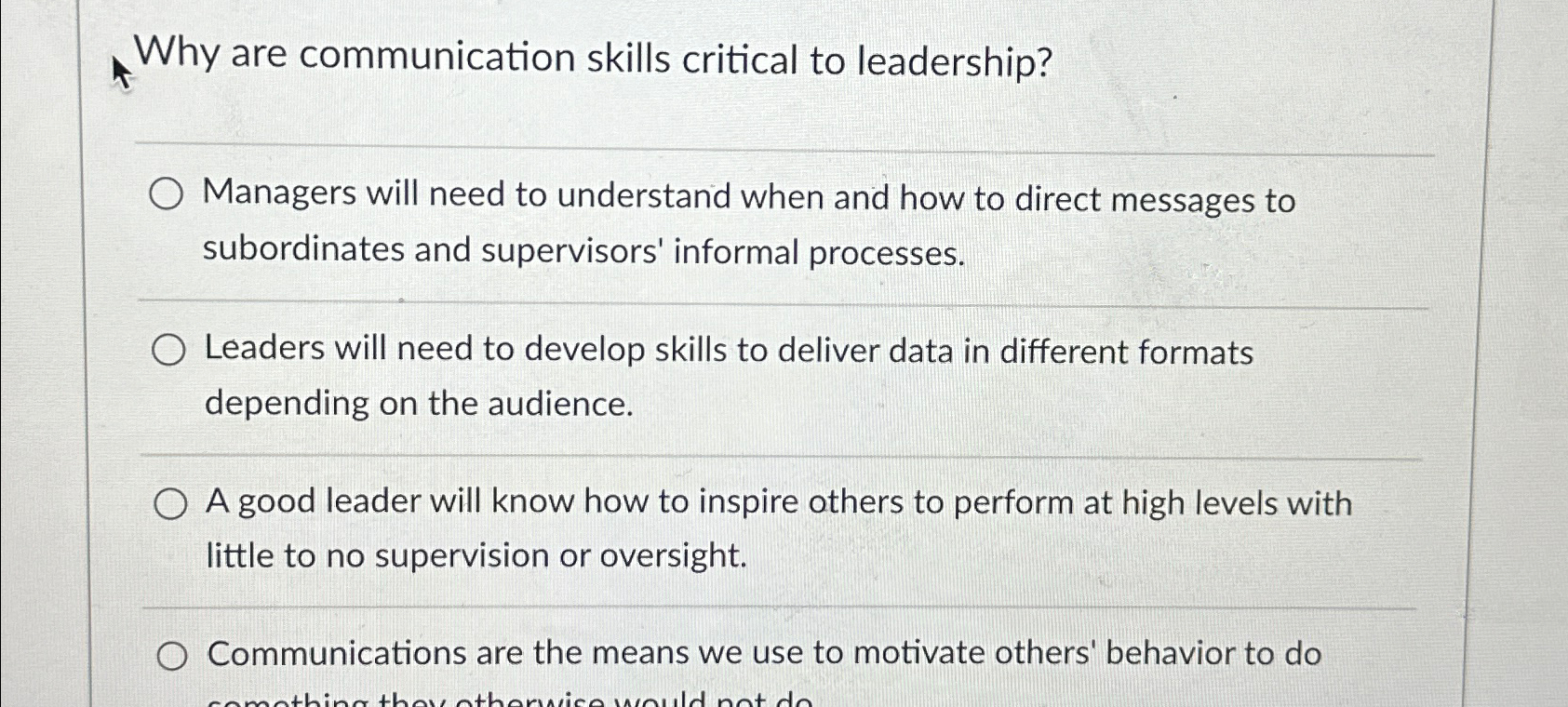 Solved Why are communication skills critical to | Chegg.com