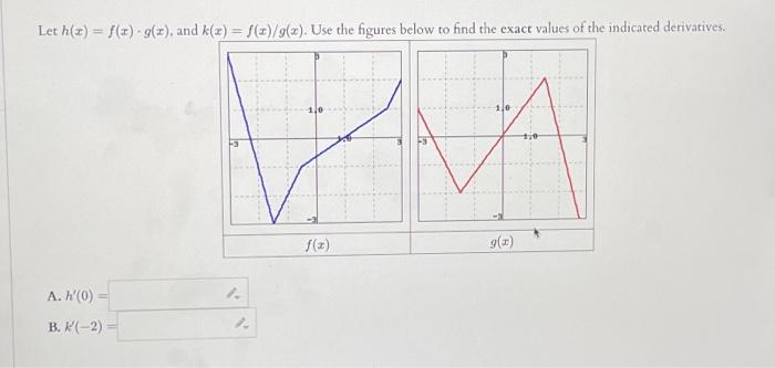 Solved Let h(x) = f(x) . g(x), and k(x) = f(x)/g(x). Use the | Chegg.com