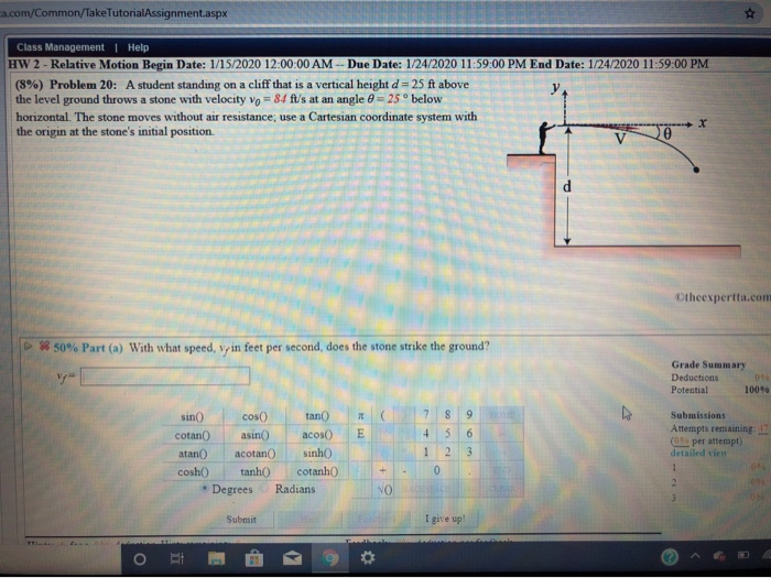 Solved ca.com/Common/Take TutorialAssignment.aspx Class | Chegg.com