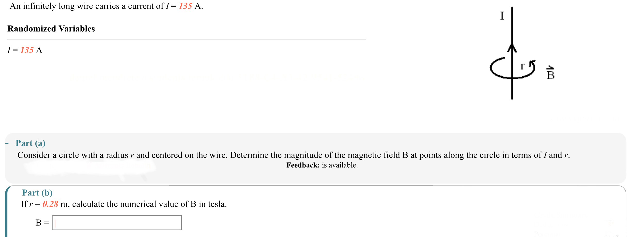 Solved An infinitely long wire carries a current of | Chegg.com