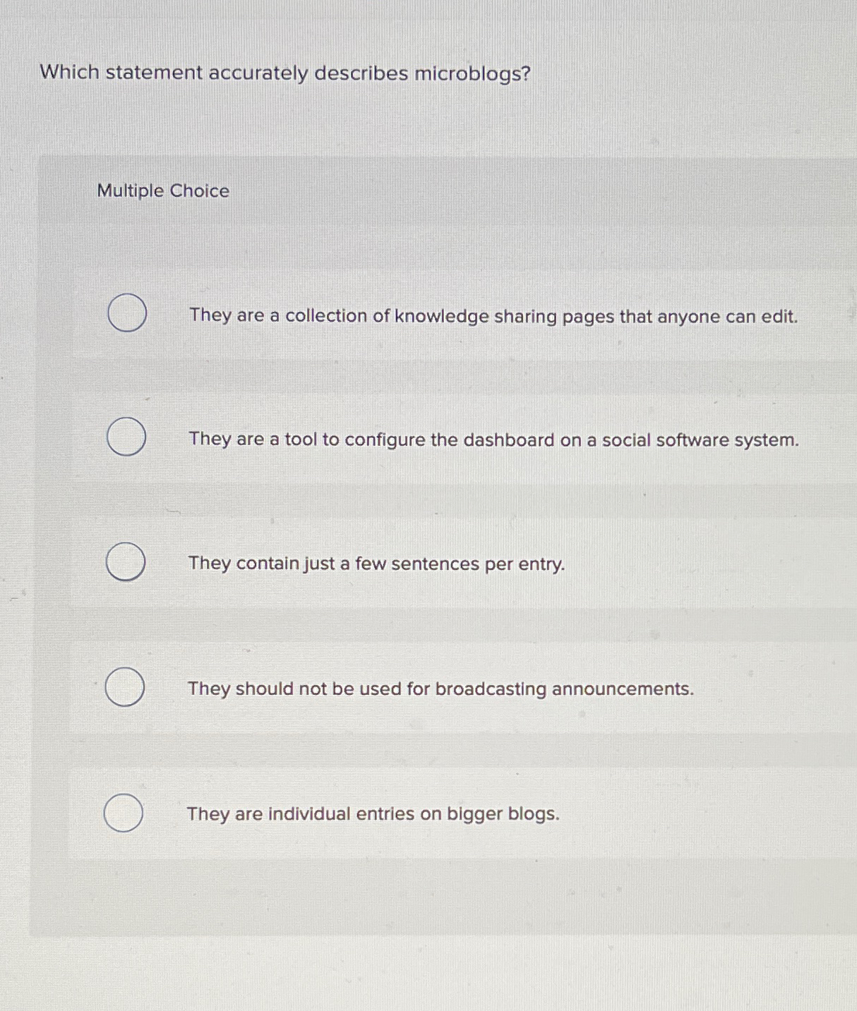 Solved Which statement accurately describes | Chegg.com