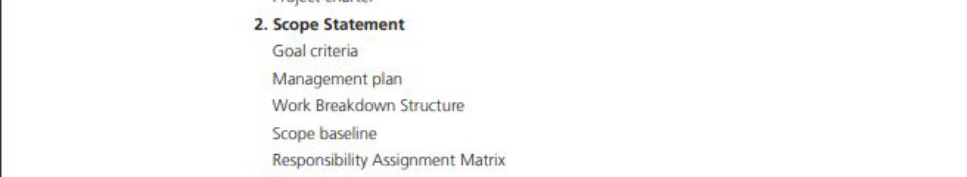 Solved Scope StatementGoal criteriaManagement planWork | Chegg.com