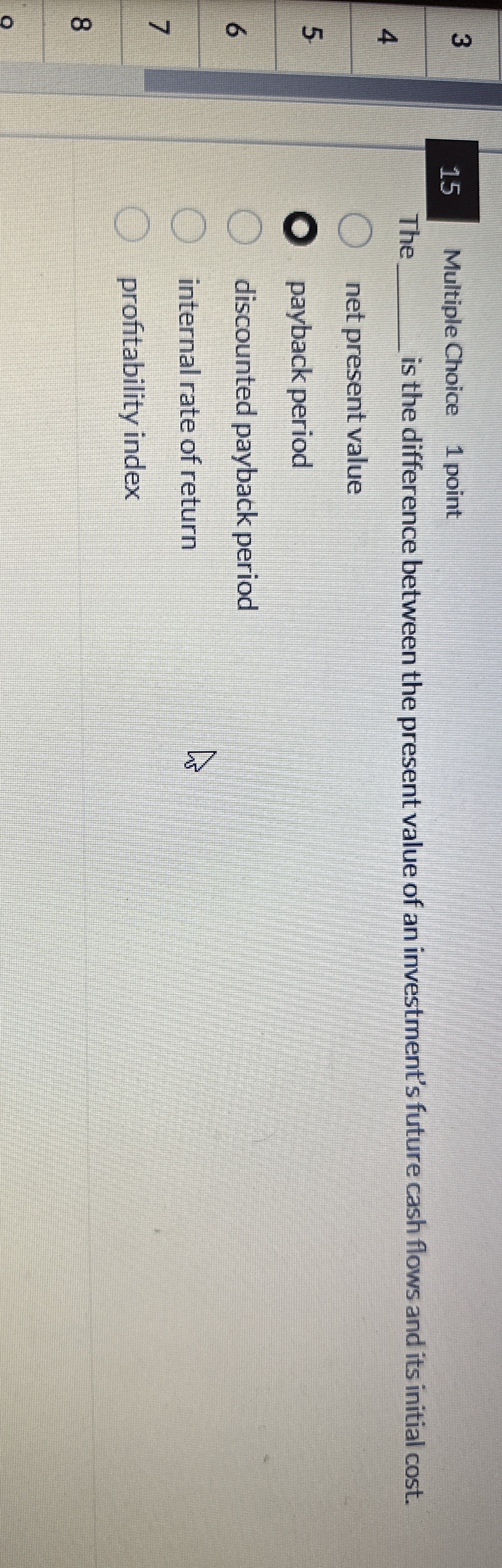 315Multiple Choice1 pointThe is the difference | Chegg.com 315Multiple Choice1 pointThe is the difference | Chegg.com