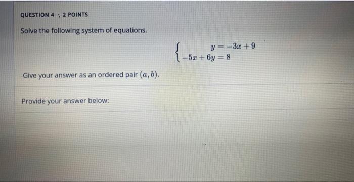 Solved Solve the following system of equations. | Chegg.com