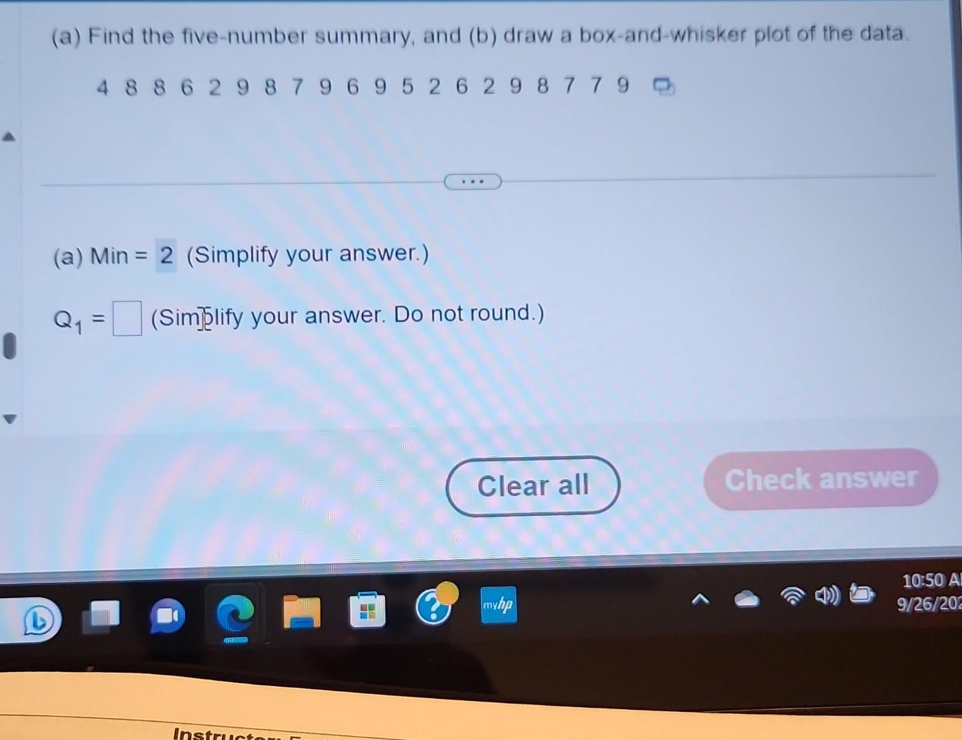 Solved (a) Find the five-number summary, and (b) draw a | Chegg.com