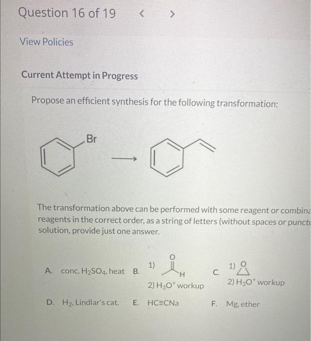 Solved Propose an efficient synthesis for the following | Chegg.com